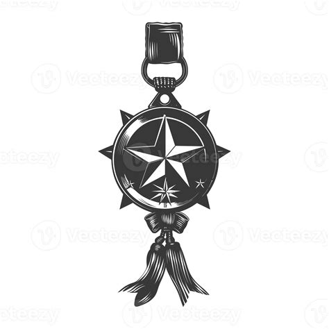 Ai Generated Silhouette War Medal Of Honor Black Color Only 40737380 Png