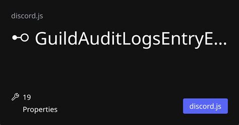 guildauditlogsentryextrafield discord js 14 16 2 discord js