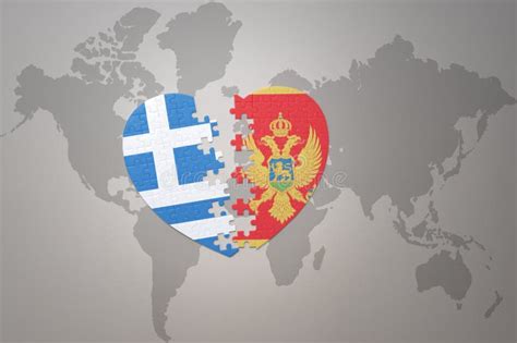 世界地图背景概念上黑山和希腊国旗的谜心 库存例证 插画 包括有 字体 艺术 动画片 商务 经济 281342106