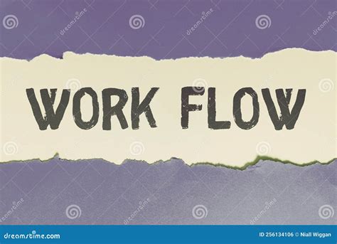 sign displaying work flow conceptual photo continuity of a certain