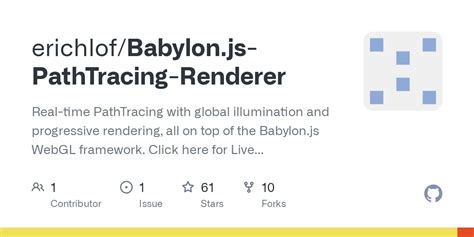 GitHub Erichlof Babylon Js PathTracing Renderer Real Time PathTracing With Global