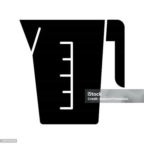 계량컵 아이콘입니다 부엌 측정 컵은 흰색 배경에 고립되어 있습니다 벡터 일러스트 레이 션 가정용 장비에 대한 스톡 벡터 아트 및 기타 이미지 Istock