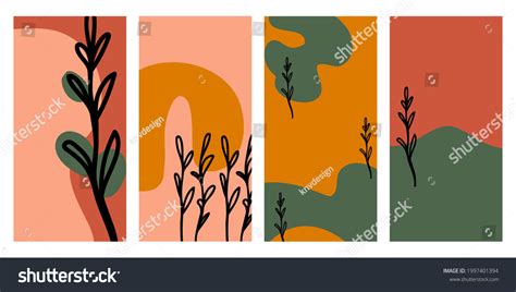 Fashion Stylish Template Organic Abstract Shapes Stock Vector Royalty Free 1997401394