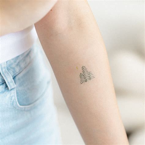 Folklore Green Forest Temporary Tattoo Sticker Handicroft