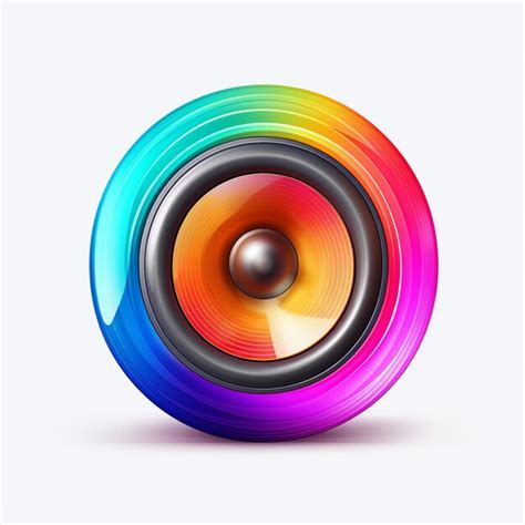 Premium Ai Image Colorful Speaker Isolated On White Background