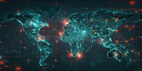 Global Map Highlighting Areas Affected By Ransomware Demonstrating The Extent Of Cyber Attacks