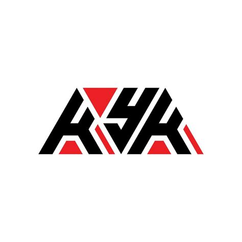 diseño de logotipo de letra triangular kyk con forma de triángulo