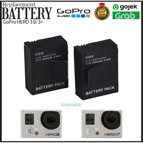 Jual Baterai Gopro Hero 3 1600 Mah Battery Gopro Hero 3 Plus Shopee
