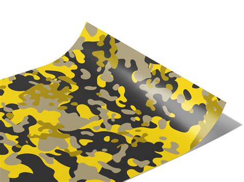Rwraps™ Gold Erdl Yellow Camouflage Vinyl Wrap Camo Print Car Wrap Film