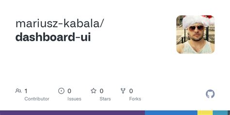 GitHub Mariusz Kabala Dashboard Ui