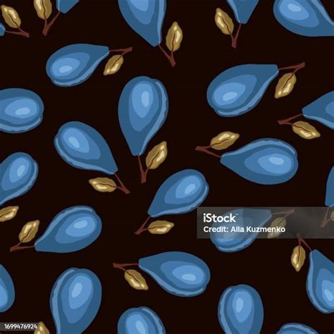 흰색 배경에 매화와 매끄러운 패턴 천연 맛있는 신선한 잘 익은 맛있는 과일 인쇄 직물 직물 배너 기타 디자인에 대한 벡터 일러스트레이션 나뭇잎이 있는 자두 식품 개념 0명에