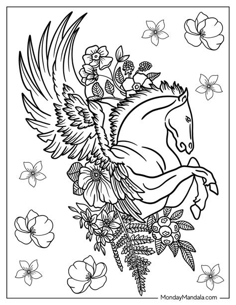 Realistic Printable Pegasus Coloring Pages [2025]