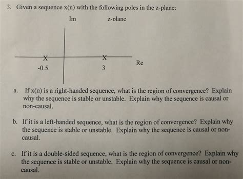 Solved Given A Sequence Xn With The Following Poles In The