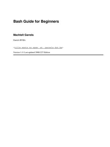 Bash Guide For Beginners Machtelt Garrels Free Download Borrow And Streaming Internet