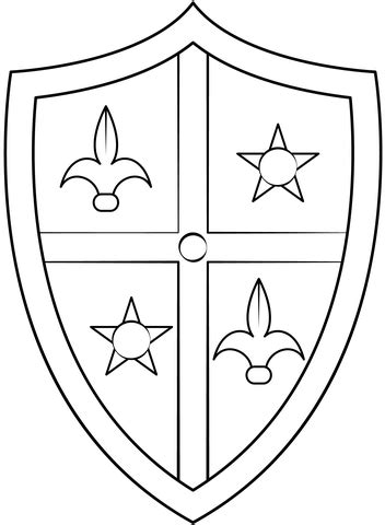 Shield Coloring Page Barclaymacy