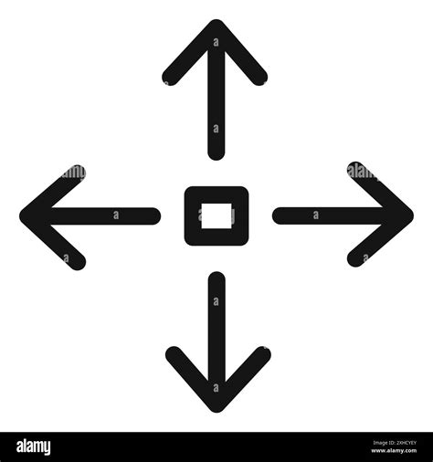 Expand Icon Logo Sign Vector Outline In Black And White Color Stock Vector Image And Art Alamy