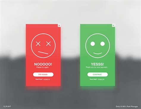 Daily UI 011 Flash Messages On Behance