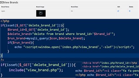 65 Delete Brand Details From Database Table Using Php And Mysql Youtube