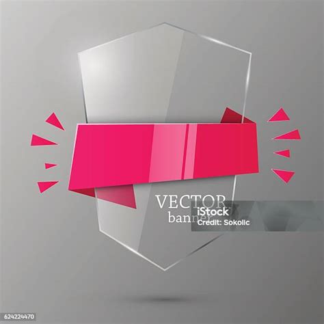 유리 배너 템플릿 벡터 그림입니다 0명에 대한 스톡 벡터 아트 및 기타 이미지 0명 3차원 형태 굴절 Istock