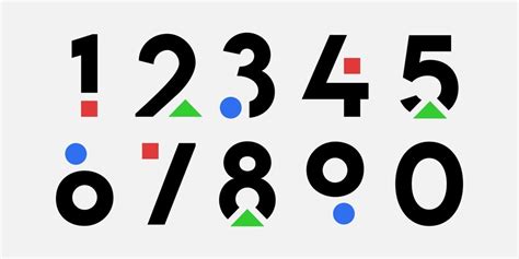 Premium Vector Number Set Vector Font Alphabet Modern Dynamic Flat