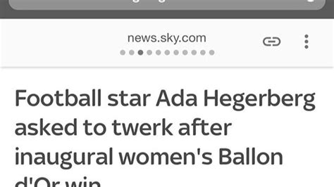 Football Star Ada Hegerberg Asked To Twerk After Inaugural Womens
