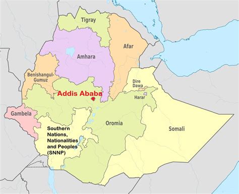 アディスアベバエチオピアの地図 アディスアベバエチオピアの地図の世界東アフリカ アフリカ）