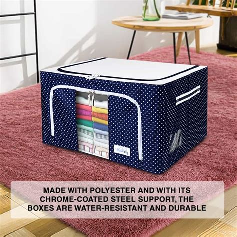 Oxford Fabric Storage Boxes For Clothes Sarees Bed Sheets Blanket Etc