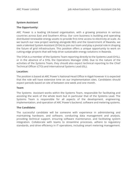 Job Advisement Systems Assistant 24 04 Pdf