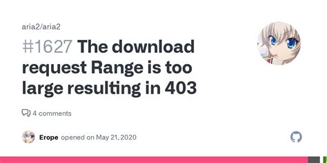 The Download Request Range Is Too Large Resulting In 403 · Issue 1627