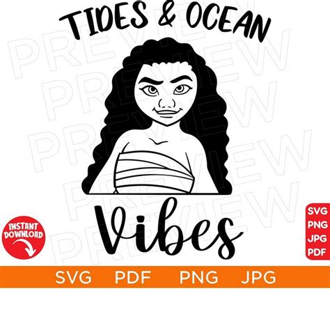 Tides And Ocean Vibes Moana Svg Princess Svg Disneyworld Ears Inspire