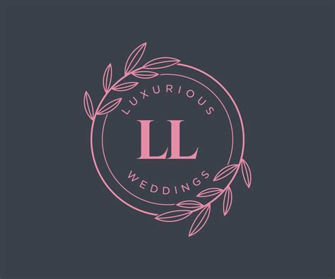 Ll Initials Letter Wedding Monogram Logos Template Hand Drawn Modern
