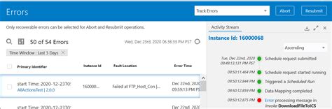 Manage Errors