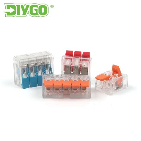 Diy Go 퀵 와이어 커넥터 미니 범용 컴팩트 커넥터 플러그 인 배선 터미널 가정용 전기 Led 조명 25100 개