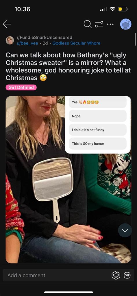 Never Thought Id See The Day Id Defend Bethany But The Comments On