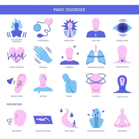 Premium Vector Panic Disorder Icon Set