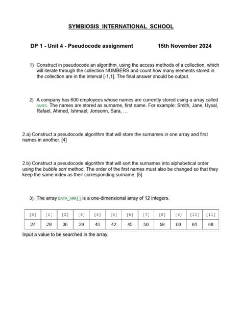 Unit 4 Pseudocode Assignment Pdf Body Mass Index Kilogram
