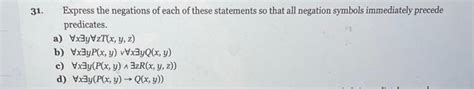 solved express the negations of each of these statements so