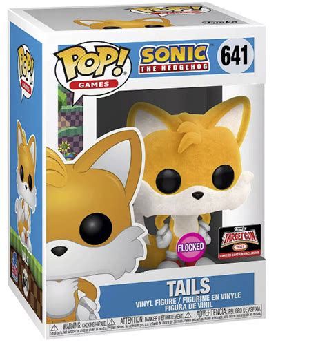 Funko Pop Games Sonic The Hedgehog Tails Flocked Target Con