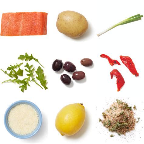 Recipe Sheet Pan Salmon With Arugula And Roasted Potatoes Blue Apron