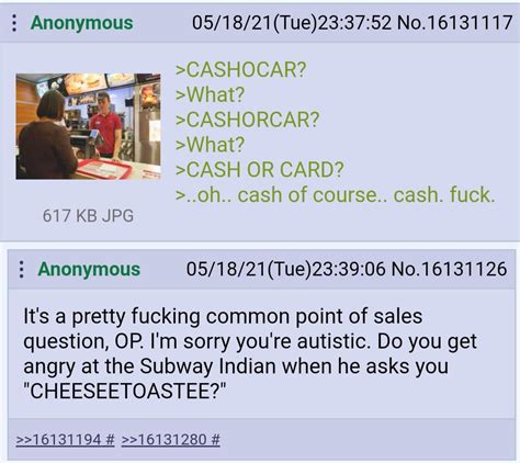 Anon Is Autistic Rgreentext