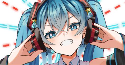 ヘッドホン 初音ミク 要kanameのイラスト Pixiv