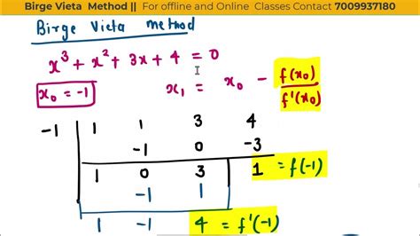 3birge Vieta Method Numerical Analysis Bsc 6th Sem Pu Chd