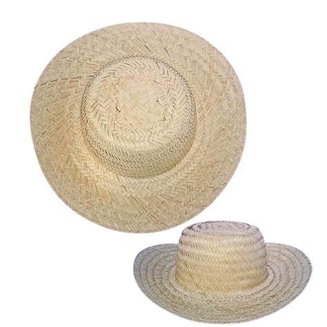 Kit 5 Chapéu de Palha Masculino Adulto Chapeu Palha Roça Sítio Chapel