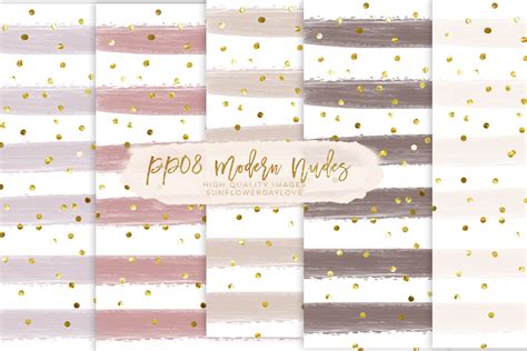 Nude Digital Scrapbook Paper Modern Chic Scrapbook Paper By Sunflower Day Love TheHungryJPEG