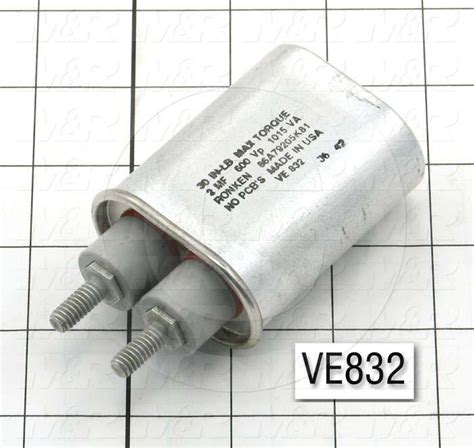 Ve832 Capacitor 2mfd 600vac Mandr Nuarc Amscomatic