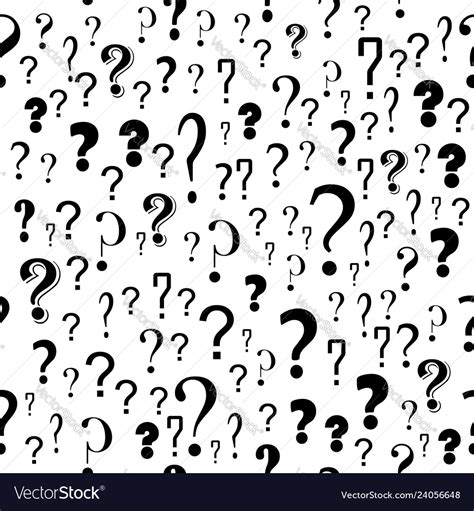 Question Mark Seamless Pattern On White Background