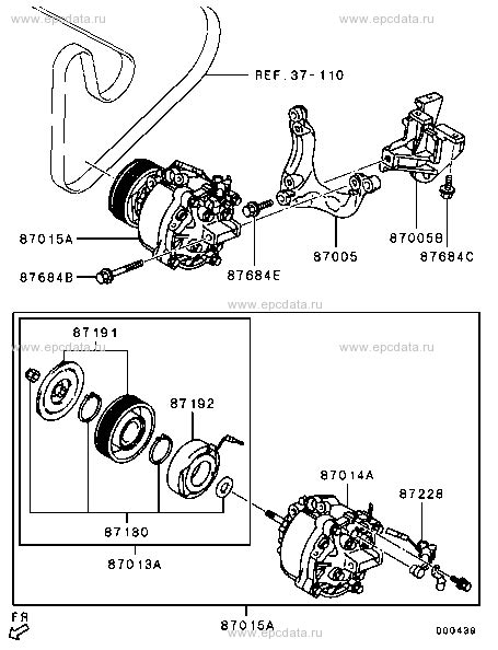 A/c condenser, piping for Mitsubishi Delica D:5 1 generation 01.2007 ...