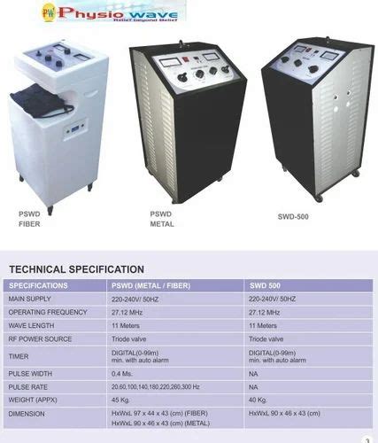 Swd 500 Shortwave Diathermy Equipment For Hospital At Best Price In