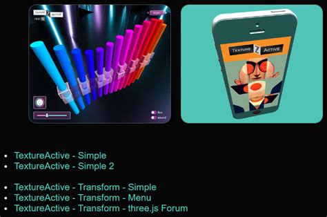 TextureActives ZIM Inside Three Js Examples ZIM Forum