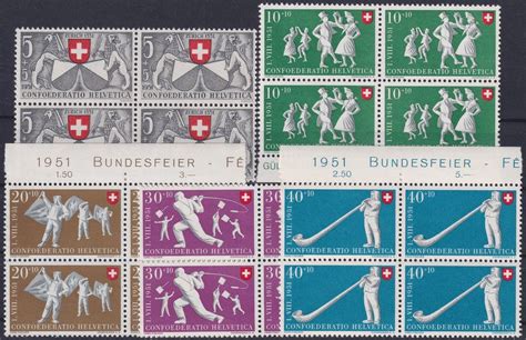 1951 Pro Patria B52 B55 Viererblöcke SBK 120 Kaufen auf Ricardo
